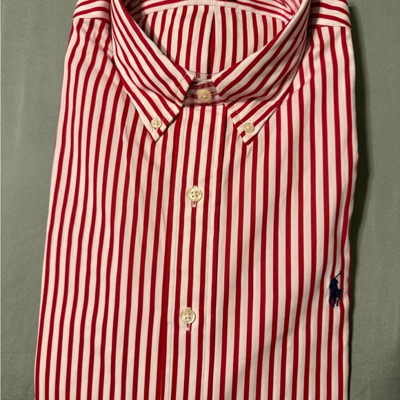 Ralph Lauren | Shirts | Ralph Lauren Red And White Striped Buttondown ...